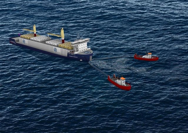Diseñan un barco que convierte el plástico del mar en hidrógeno verde